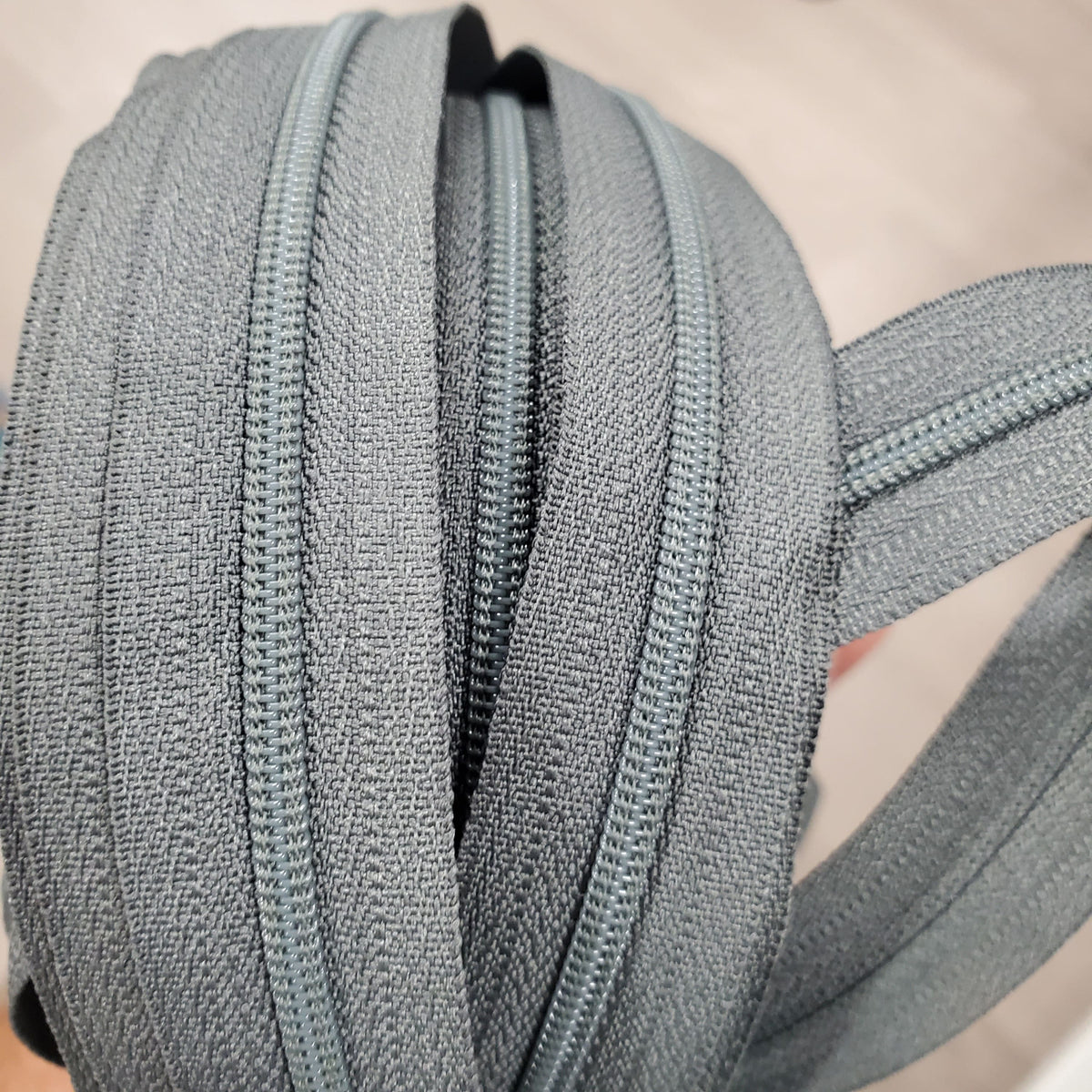 Kingfisher Craft Company Gunmetal Zipper - by the yard